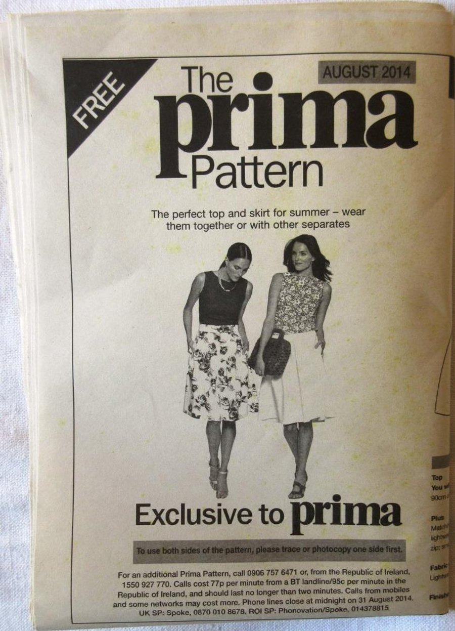 A multi-size sewing pattern for a woman's top a... - Folksy
