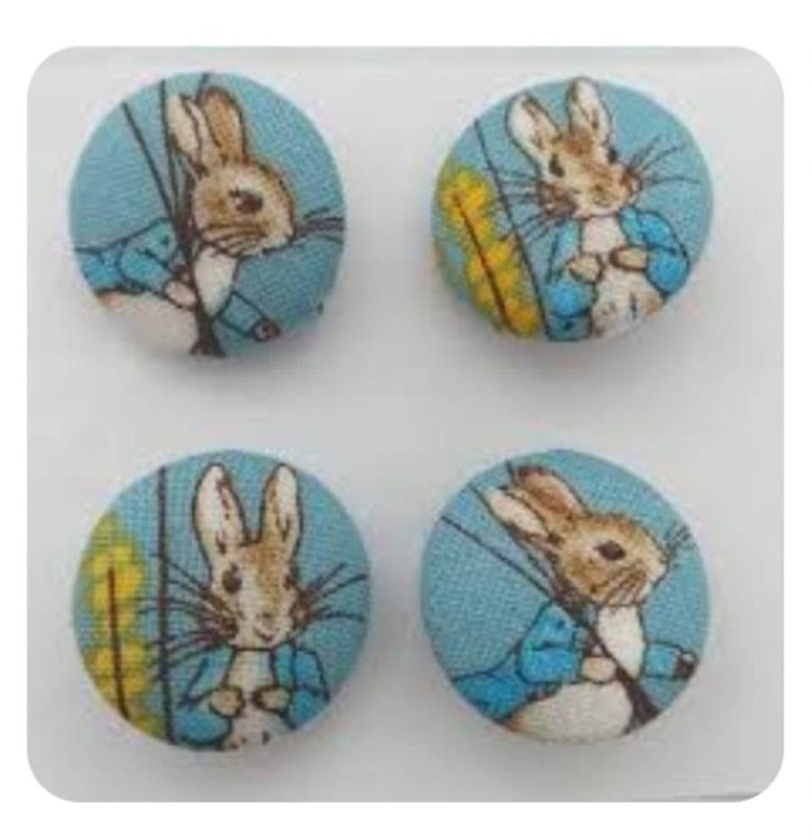 Peter Rabbit handmade 4 buttons 23 mm in Beatri... - Folksy