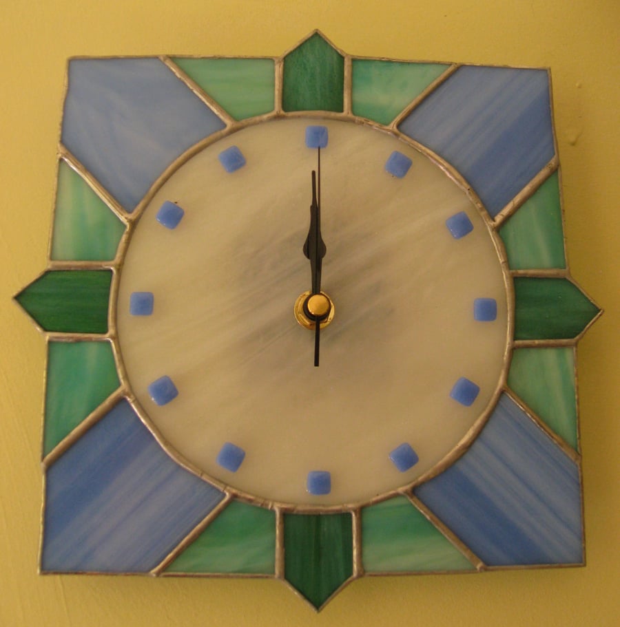 Stained Glass Clock - Folksy