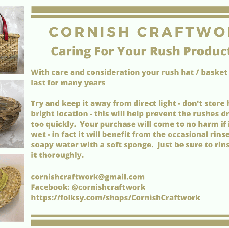 Handwoven Rush Basket or Handbag - Made in Corn... - Folksy