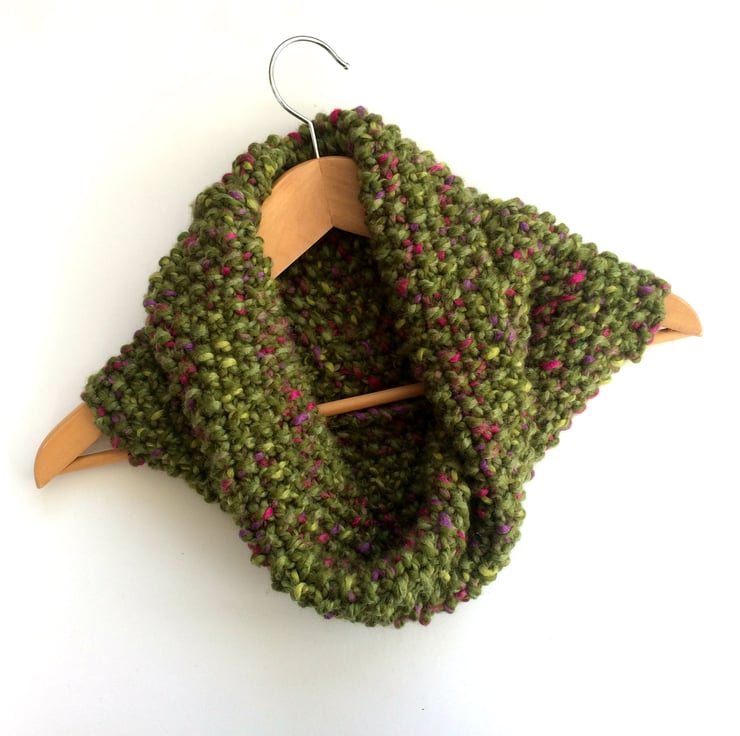 Green Chunky Cosy Snood - Folksy