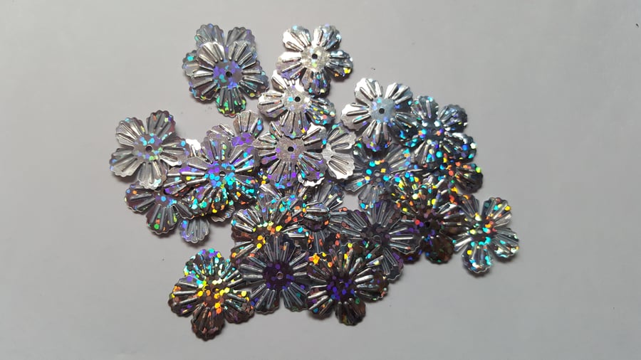 30 x Craft Sequins - Holographic - 5-Petal Flow... - Folksy 30 x Craft Sequins - Holographic - 5-Petal Flow... - Folksy