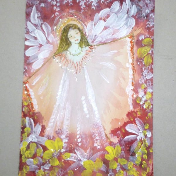 hand painted angel art painting ( ref F 798 PN ... - Folksy