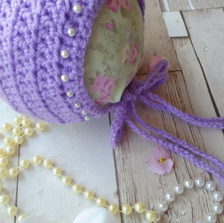 Newborn baby hat, pea bonnet, white. Baby photo... - Folksy