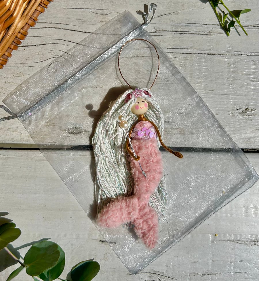 Cute hanging mermaid doll decoration - Folksy