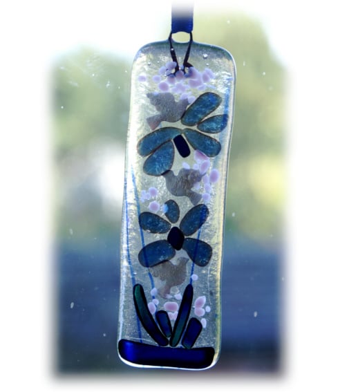 Fused Glass Art Lghtcatcher Pop 006 Blue Dove D... - Folksy
