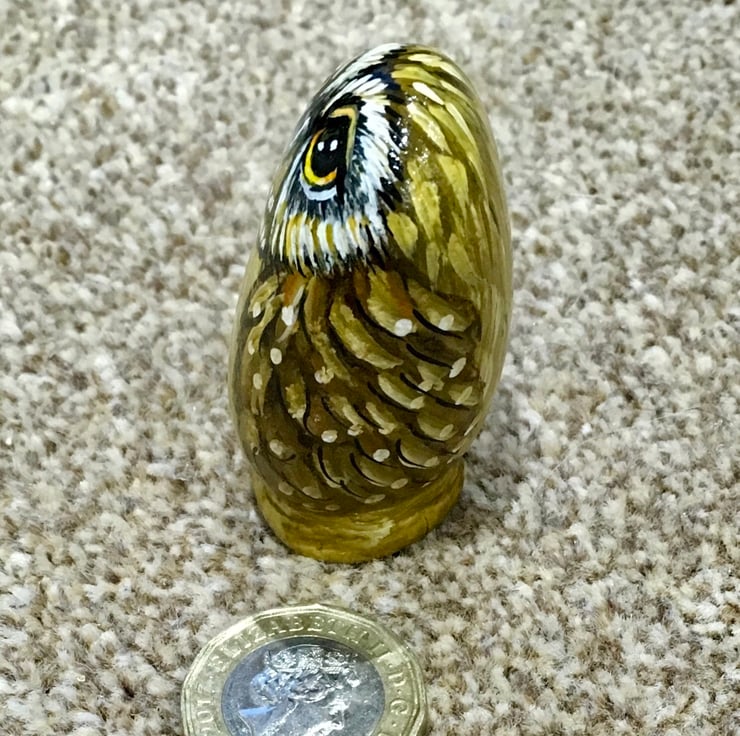 Owl hand painted pebble garden stone rock art p... - Folksy
