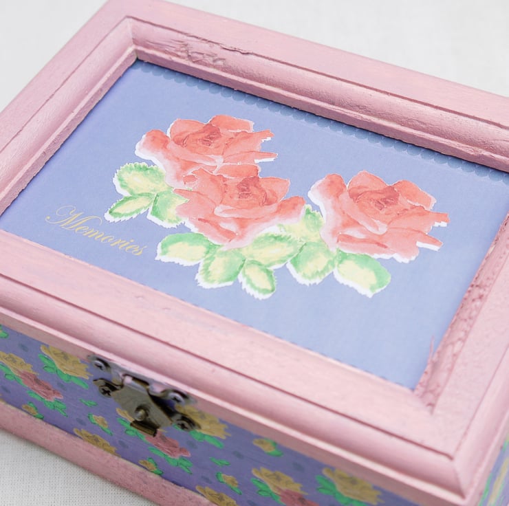Vintage Roses Memory Box - Folksy