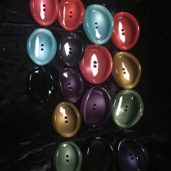 Shiny Mishapen Buttons - Folksy