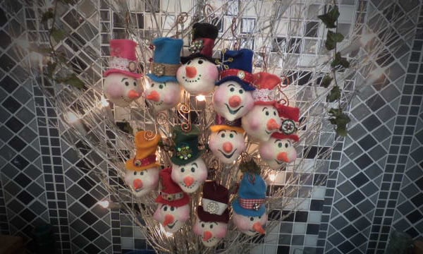 Snowman Christmas Tree Bauble - Folksy
