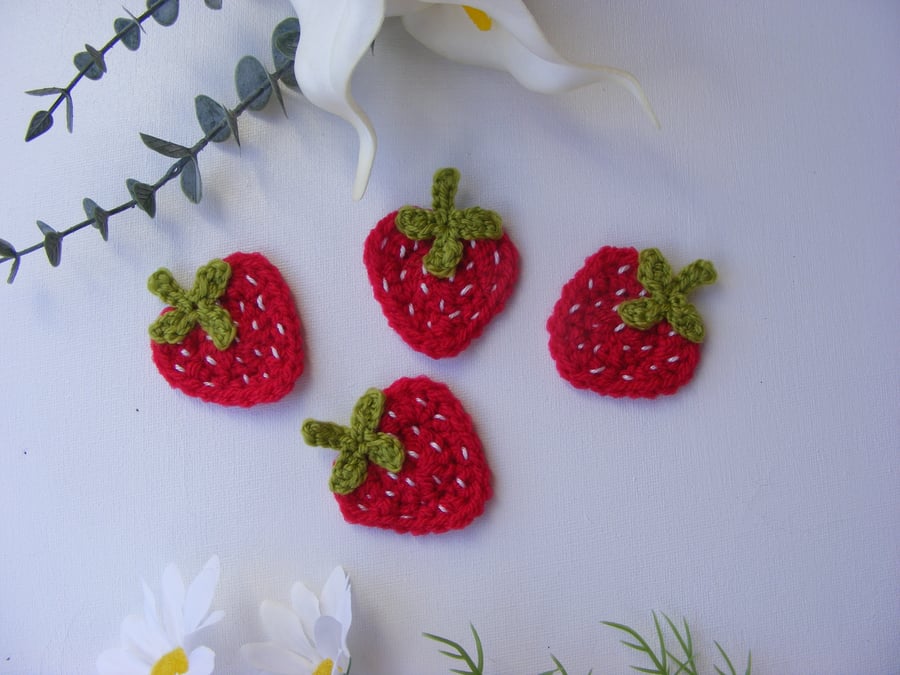 Crochet strawberries - Folksy