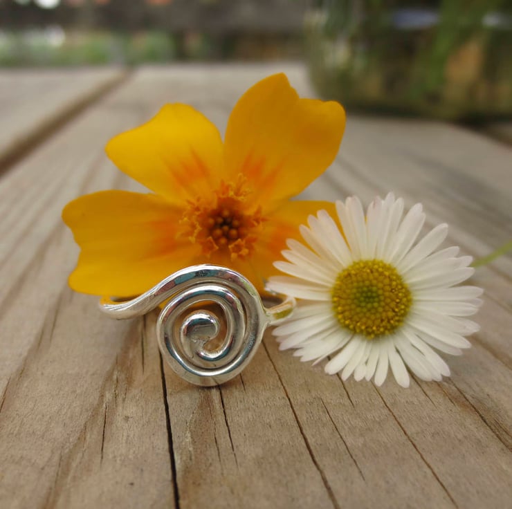 Sterling Silver Round Spiral Ring - made to ord... - Folksy