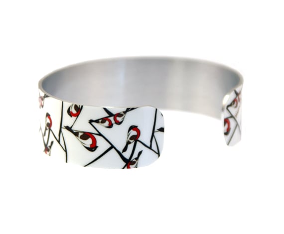 Bangle bracelet, bird jewellery, women's cuff, ... - Folksy