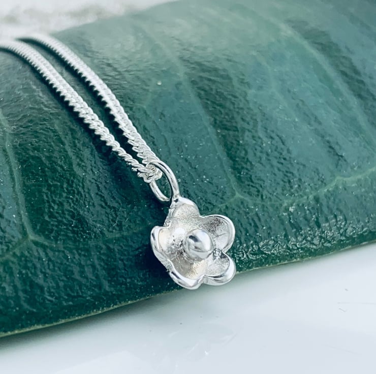 Recycled Handmade Sterling Silver Little Flower... - Folksy