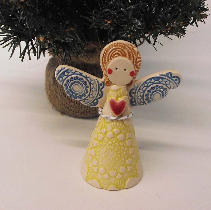 Ceramic Angel Christmas decoration - Folksy