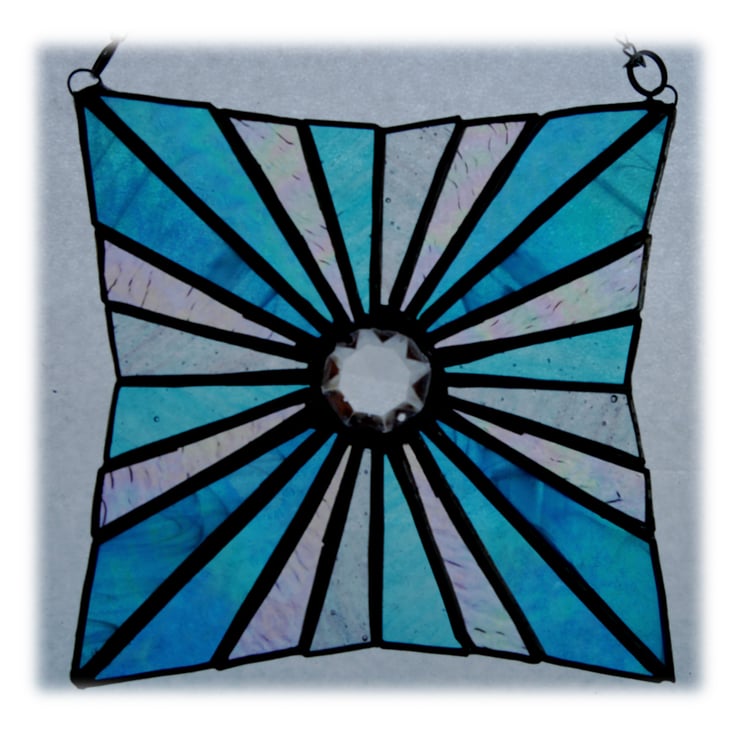 Star Burst Suncatcher Stained Glass Handmade 007 - Folksy