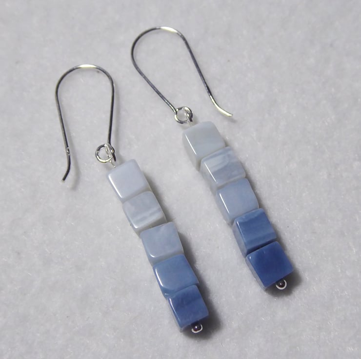 Blue Sky Sterling Silver Earrings featuring blu... - Folksy