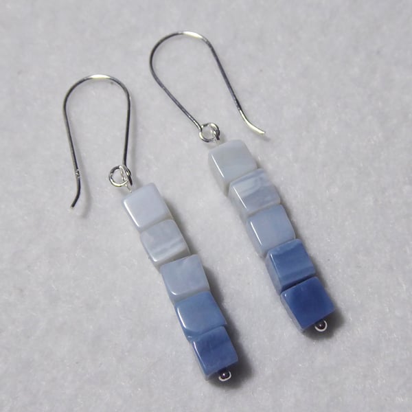 Blue Sky Sterling Silver Earrings featuring blu... - Folksy