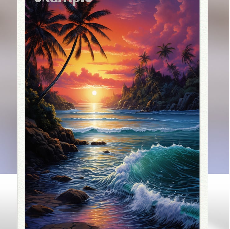 Beaches At Sunset Set of 8 Aceo Size Card Toppe... - Folksy