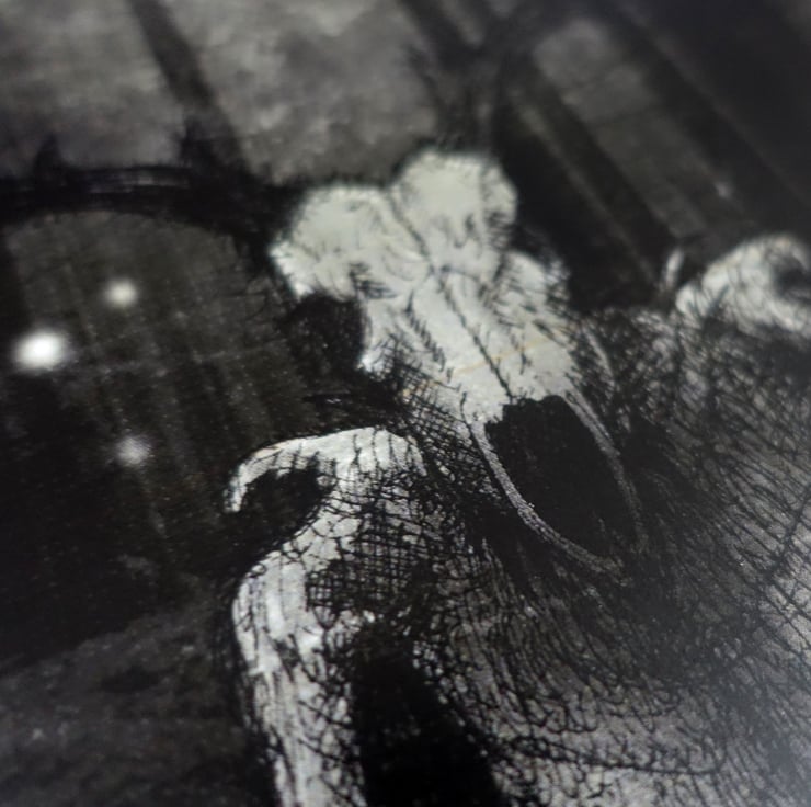 Wendigo Black and White Illustration, Dark Art,... - Folksy