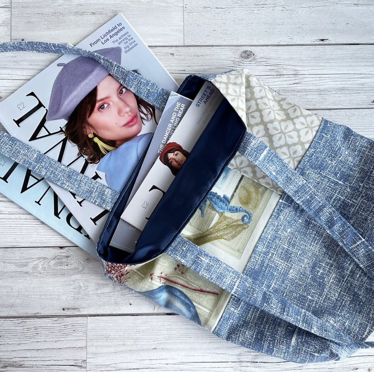 Panelled Beachcomber Tote Bag - Folksy