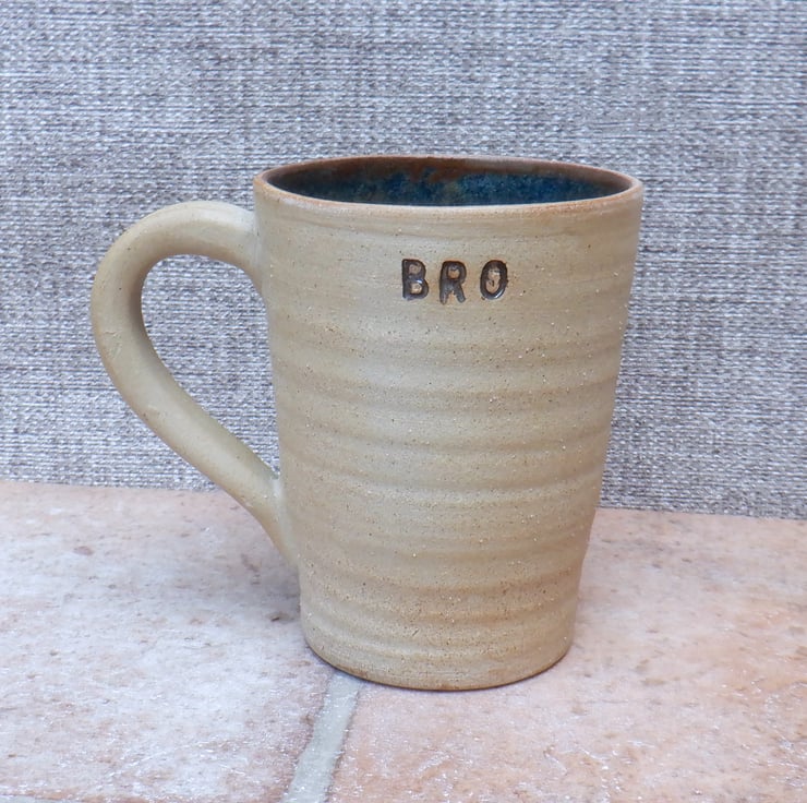 Latte mug for BRO coffee tea cup hand thrown st... - Folksy
