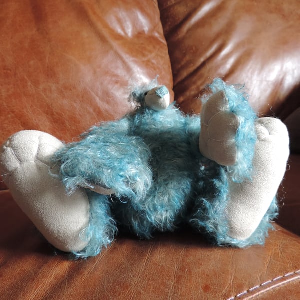 8" Mohair Wacky Handmade Teddy Bear - Folksy