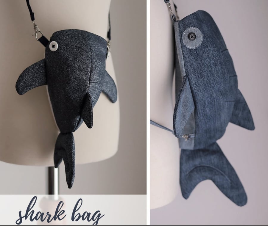 Whale Shark Bag PDF Digital Sewing Pattern: Bac... - Folksy