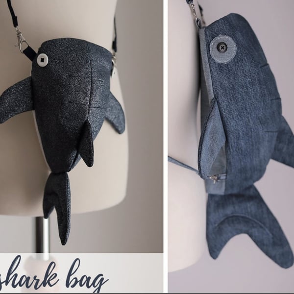Whale Shark Bag PDF Digital Sewing Pattern: Bac... - Folksy