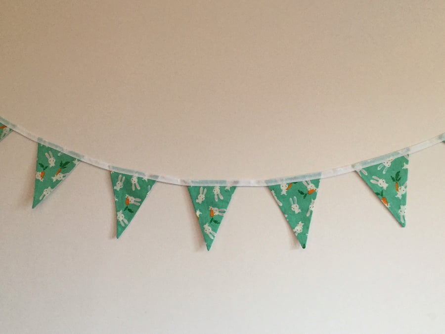 Bunny Bunting - Rabbit - Handmade - kids room d... - Folksy