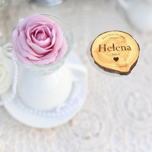 Wedding Table Place Name, Wedding Keepsake, Rus... - Folksy