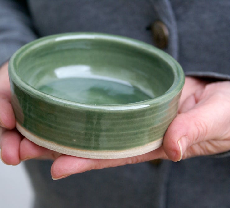Set of two snack bowls in brilliant white and f... - Folksy