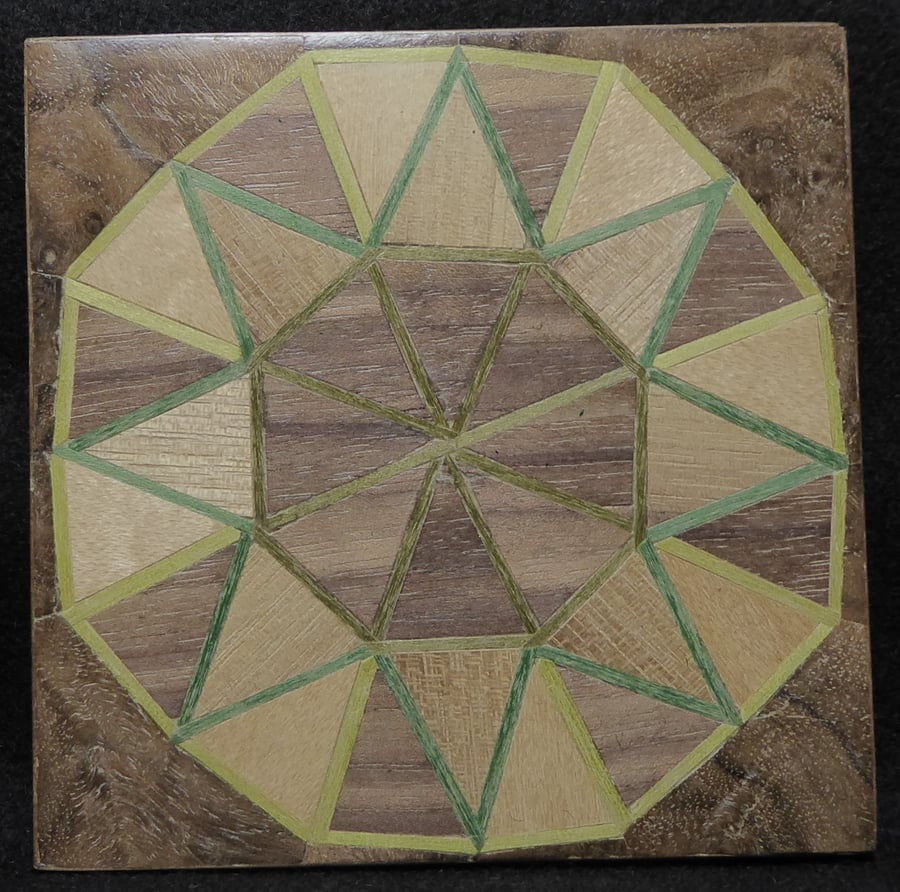 Wood veneer coaster - Folksy