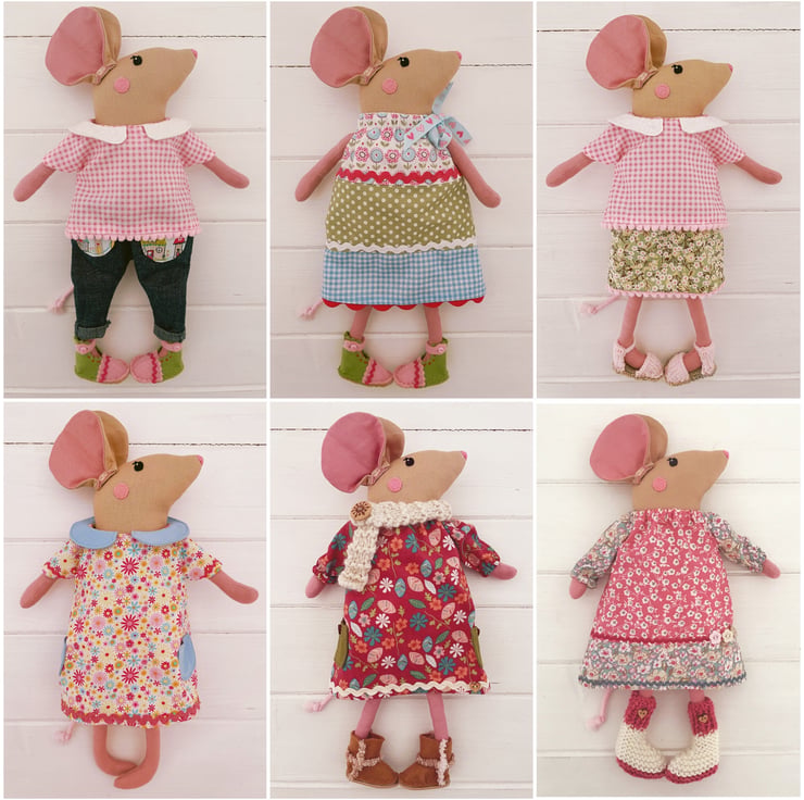 Digital PDF Sewing Pattern for Mouse Doll 'Cinn... - Folksy