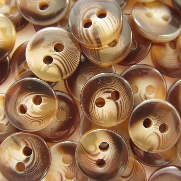 Buttons - Tortoise Shell Effect - Folksy