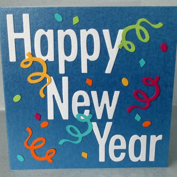 Handmade Happy New Year card - Folksy