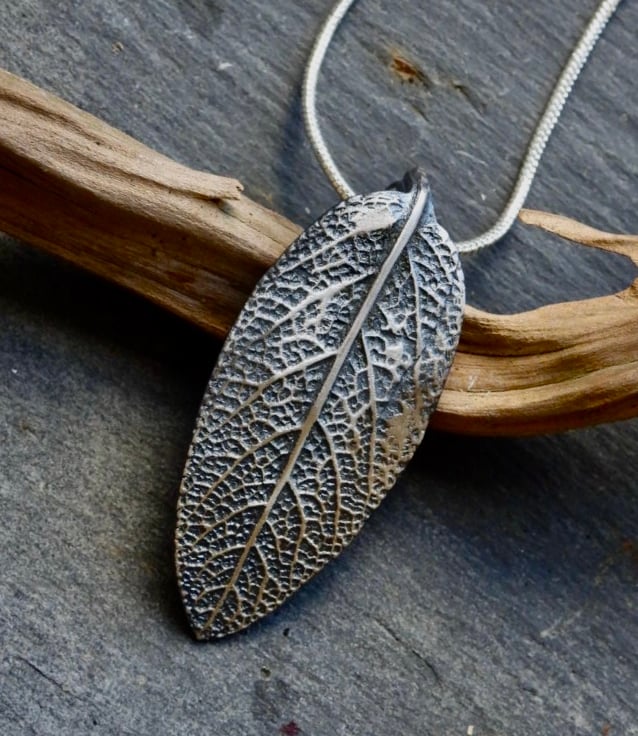 Nature Inspired Sage Leaf Necklace. - Folksy
