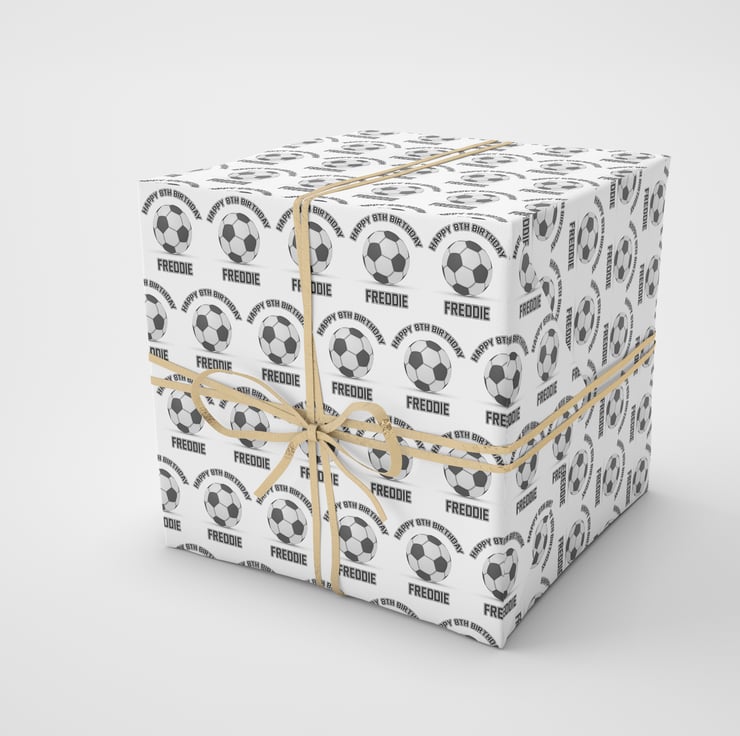 Personalised Football wrapping paper - Folksy