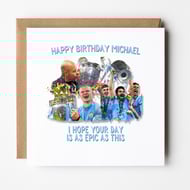 Manchester City Birthday Card, As Epic As This,... - Folksy