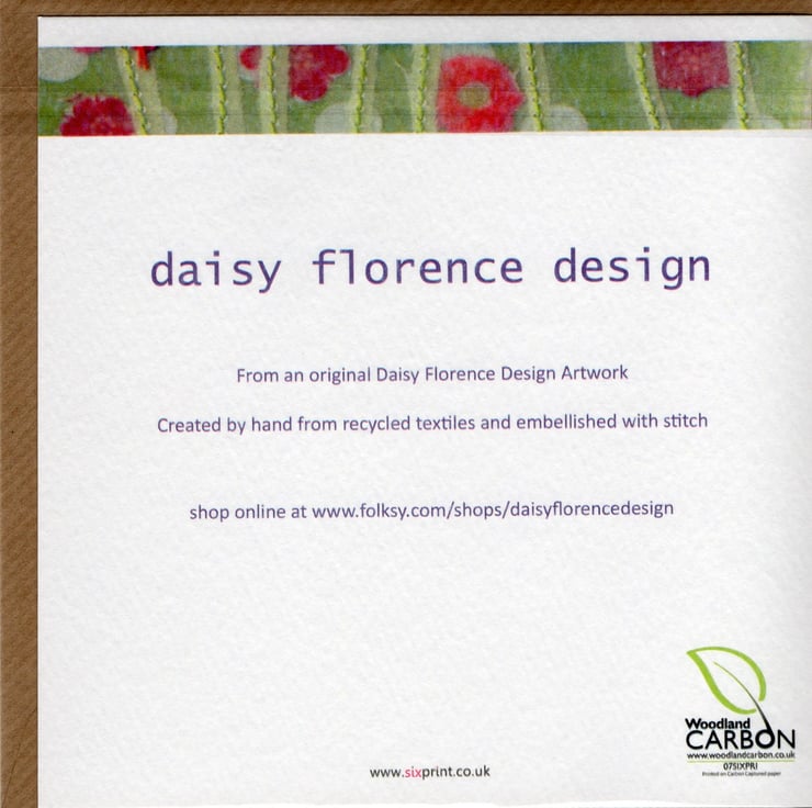 Flower Garden Thank you card - Folksy