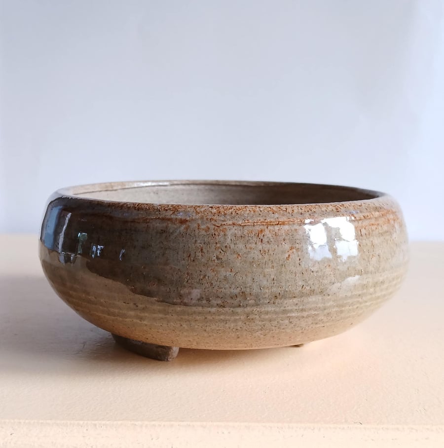 Handmade Stoneware Planter Wheel Thrown Wabi Sa... - Folksy