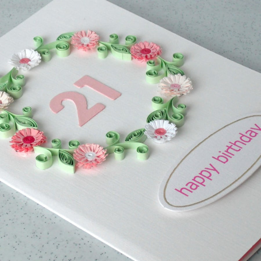 21st birthday card - Folksy