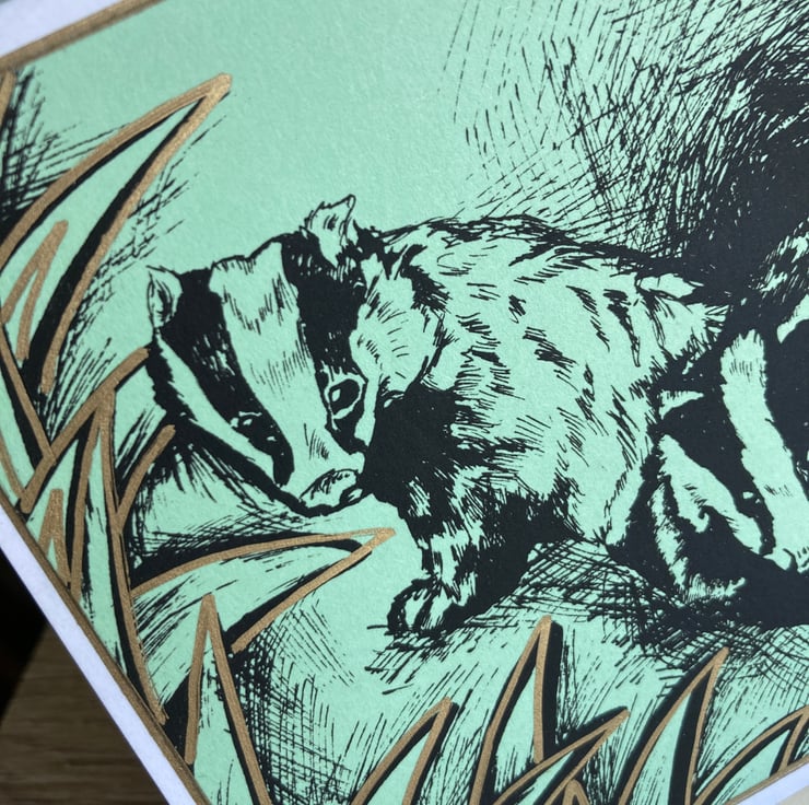 Card - Badger Cubs handmade Blank Inside - Folksy