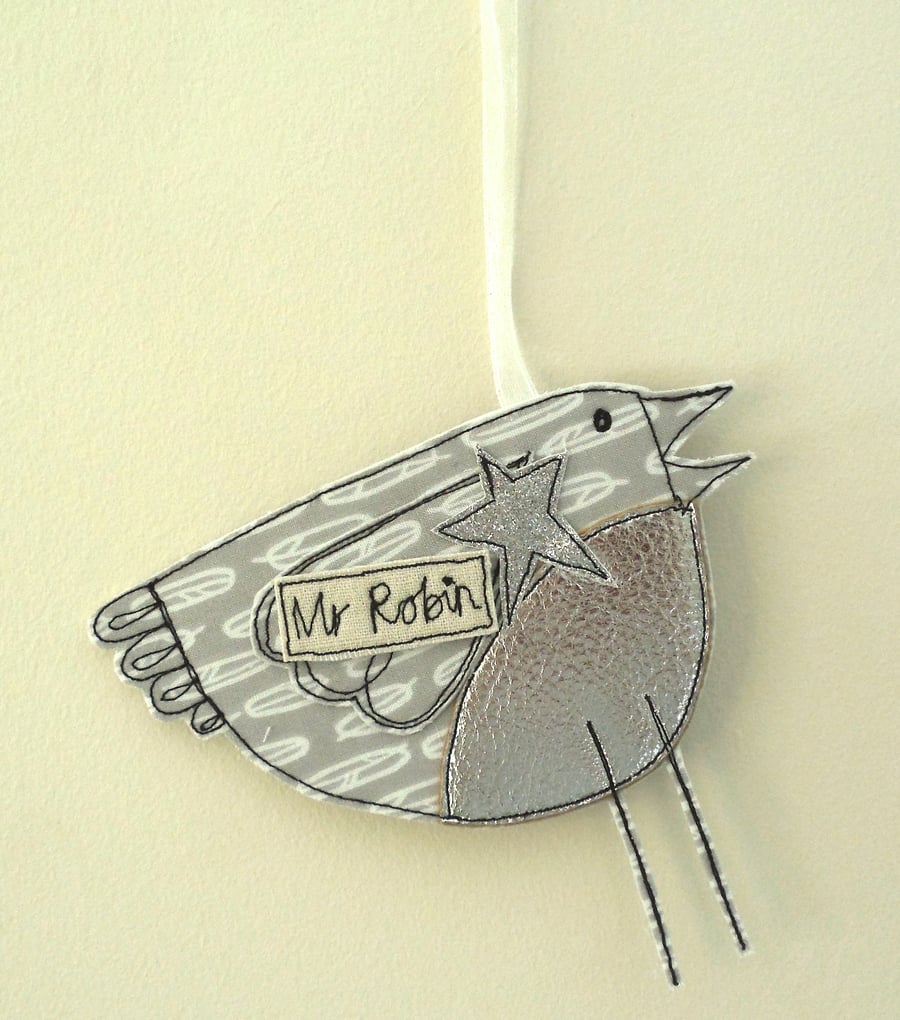 Birdie- Silver 'Mr Robin' - Folksy