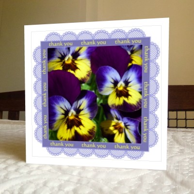 Thank You cards – ‘Spring Time’ (daffodil, viol... - Folksy