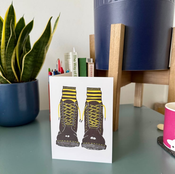 Docs and Socks : Blank Greetings Card from an o... - Folksy