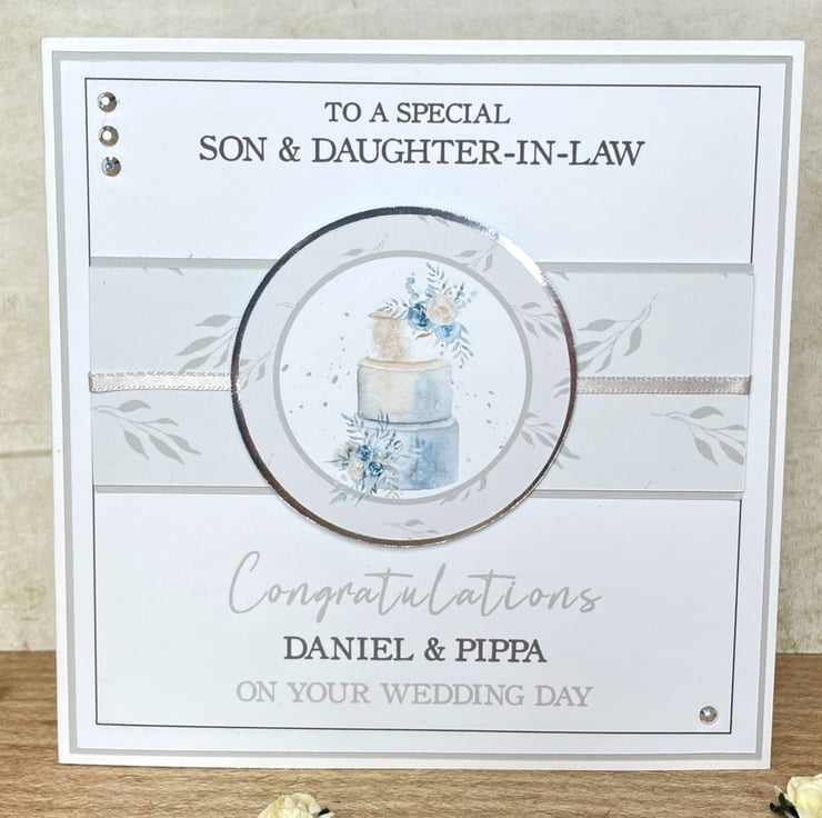 Handmade Personalised 3-Tier Cake Wedding Card,... - Folksy