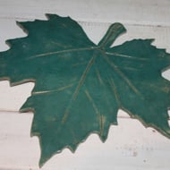 Handmade ceramic leaf decoration - Folksy