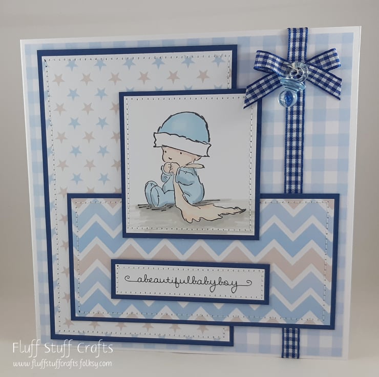 Handmade new baby boy card - Folksy