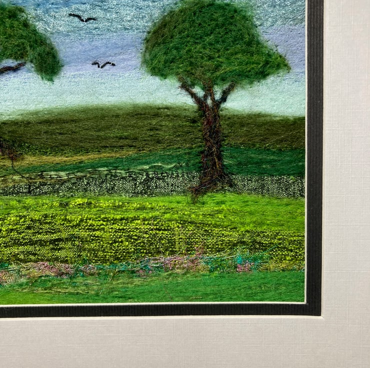 Country scene, textile needle felted original a... - Folksy